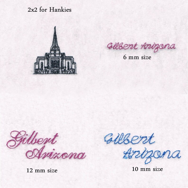 LDS Gilbert Arizona Temple Machine Embroidery Designs - Etsy