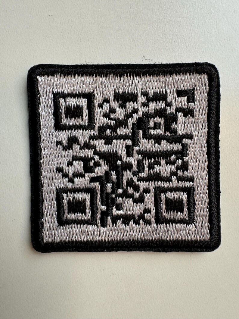Combo-custom QR Code Embroidered Patch – Personalized Scanable Patch ...