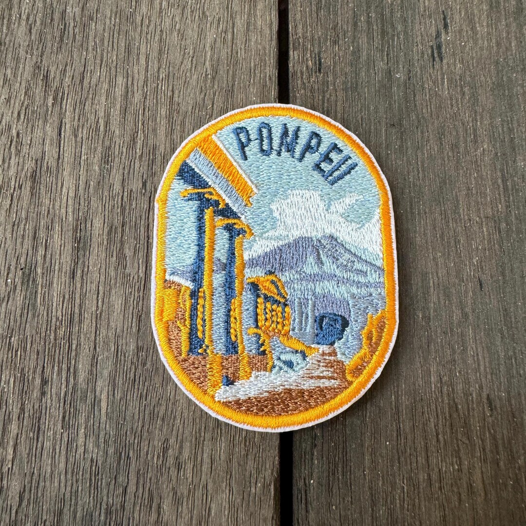 Pompeii Italy 3 Travel Patch Embroidered Iron on Sew on Badge Souvenir ...