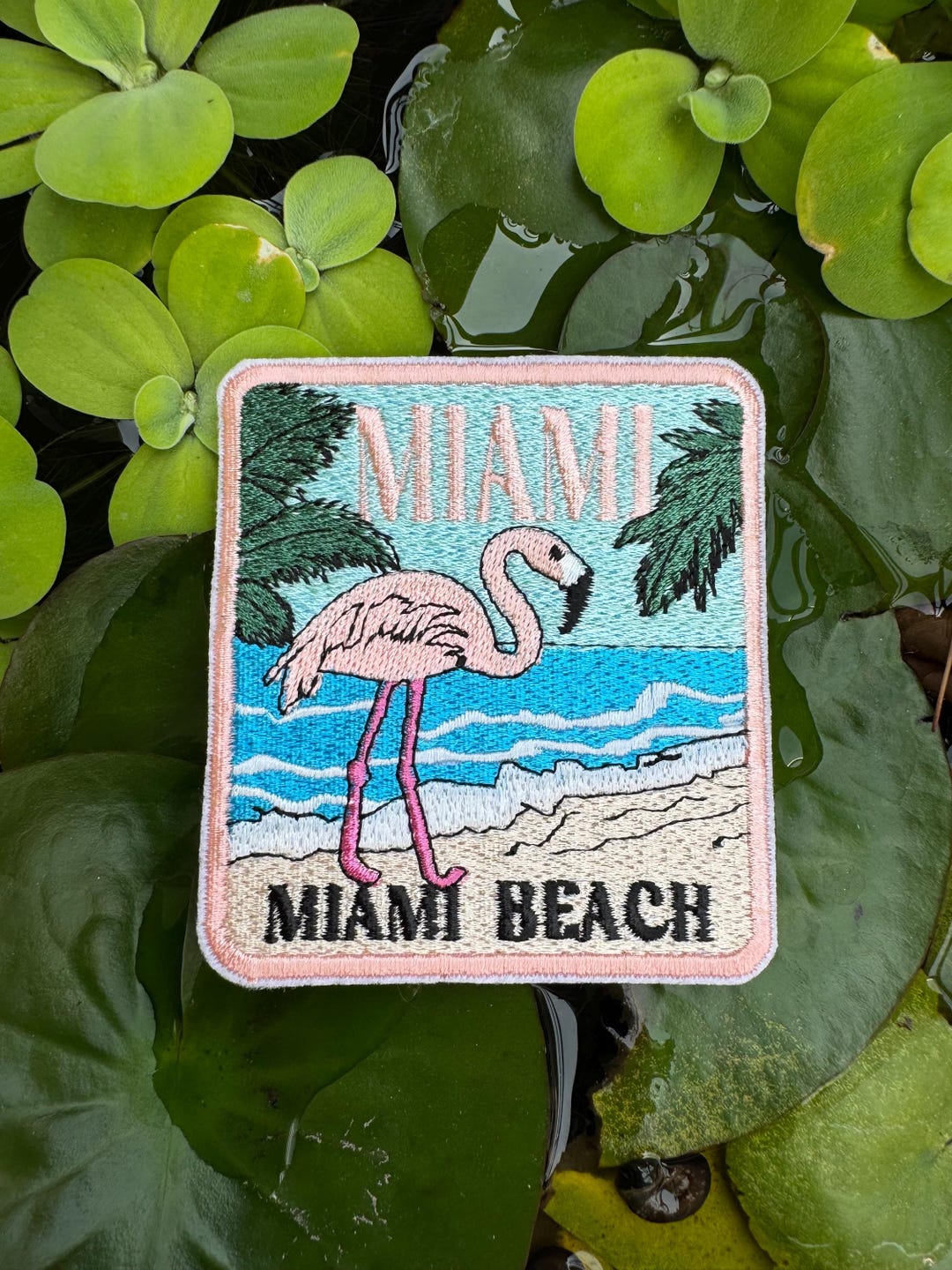 Miami Beach Patches – Embroidered Iron-on or Sew-on Florida Travel ...