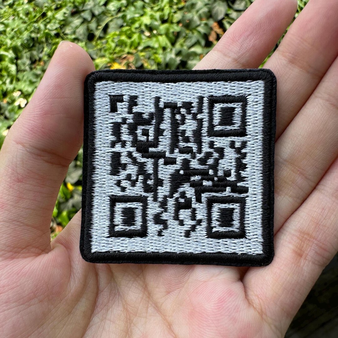 Custom QR Code Embroidered Patch – Personalized Scanable Patch, Iron-on ...