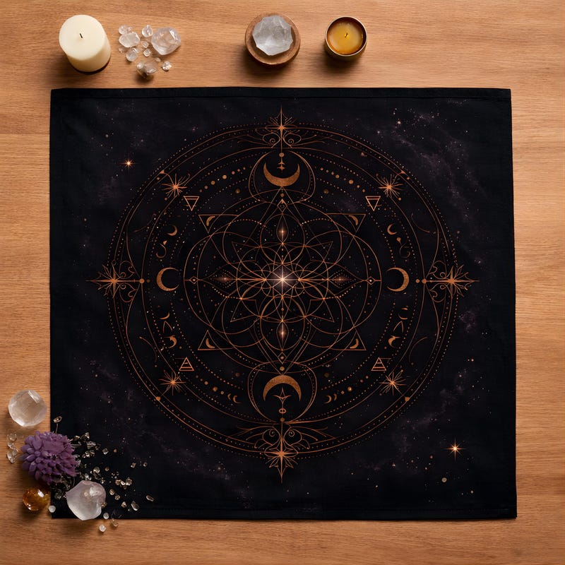 Moon and Flower Altar Cloth - Etsy