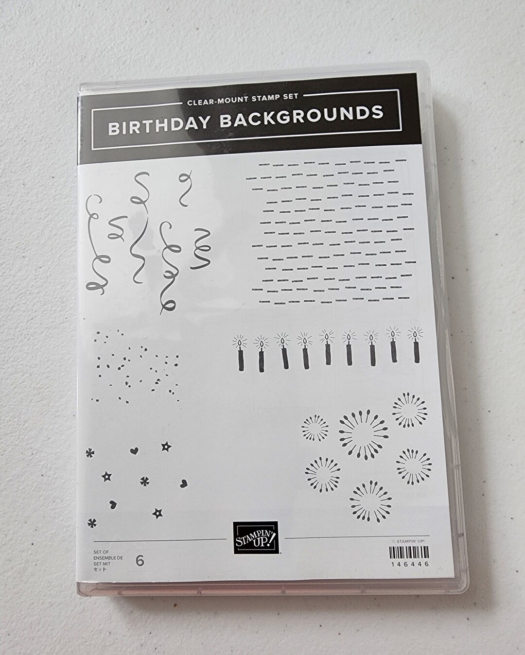 STAMPIN UP Birthday Backgrounds Clear-mount Stamp Set - Etsy