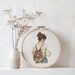 Girl With Backpack Cross Stitch Pattern: Minimalist Woman (PDF Digital ...