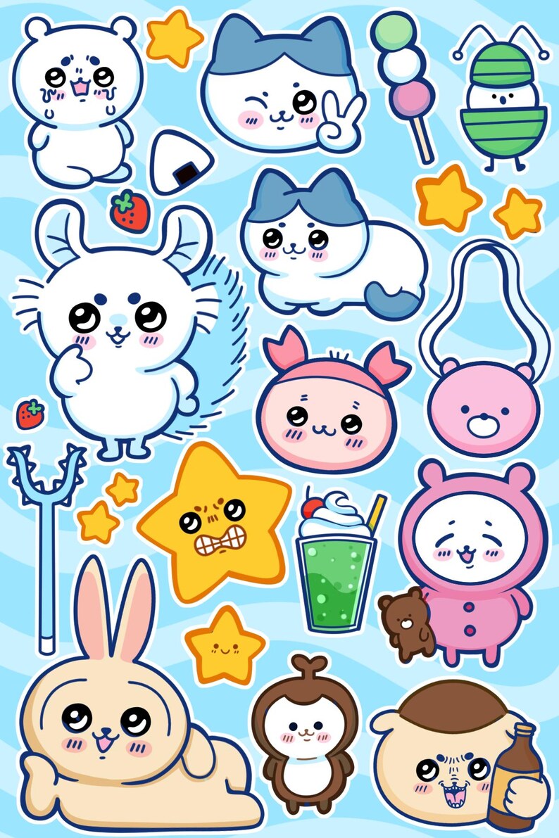 Chiikawa 4x6 Sticker Sheet - Etsy