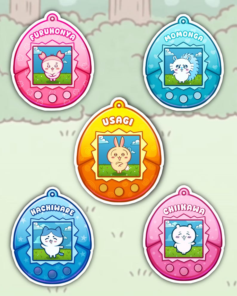 Chiikawa Momonga Tamagochi Sticker - Etsy UK