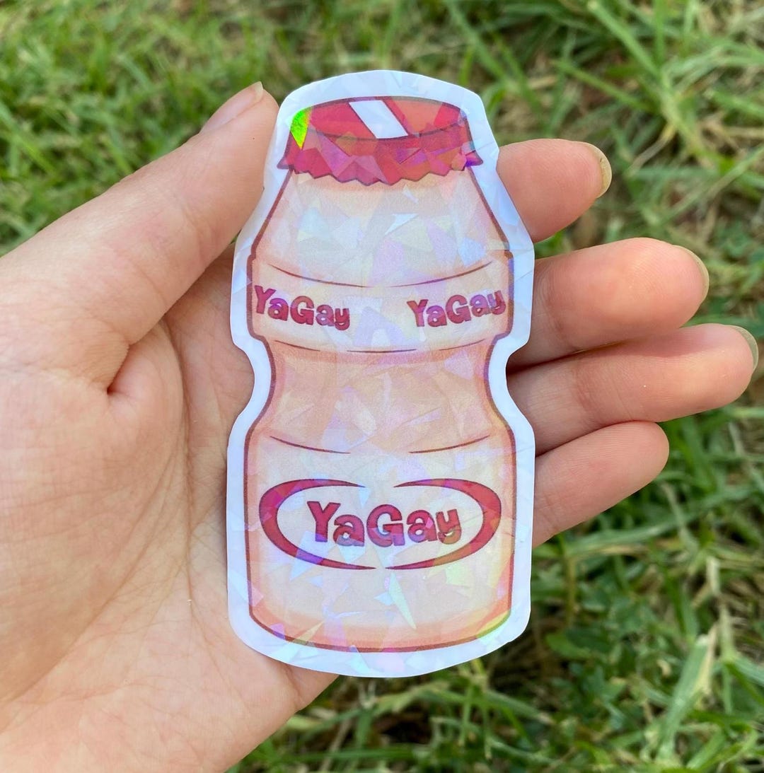 Yakult Yagay Holographic Sticker | LGBTQ Pride Meme Sticker - Etsy