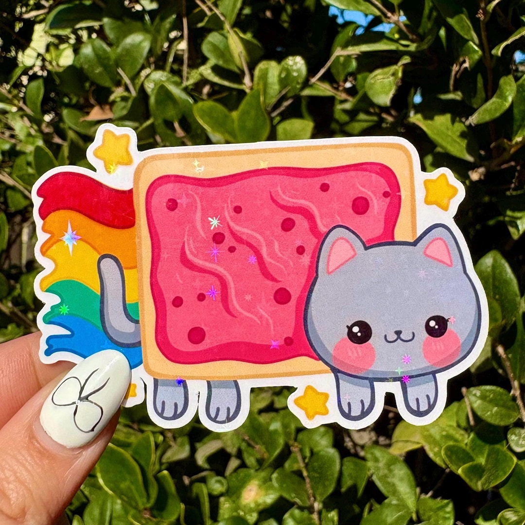 Rainbow Nyan Cat Sticker - Etsy