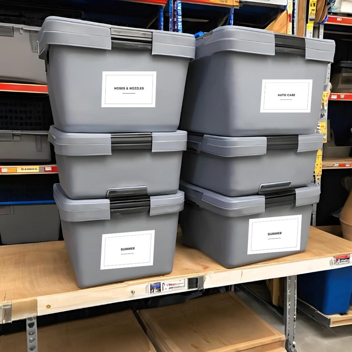 72 Minimalist 6x4 Storage & Garage Labels | Printable Organizational ...