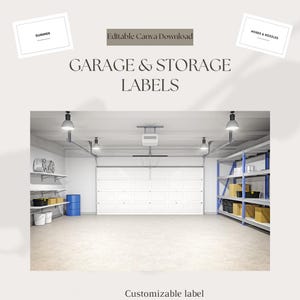 72 Minimalist 6x4 Storage & Garage Labels | Printable Organizational ...