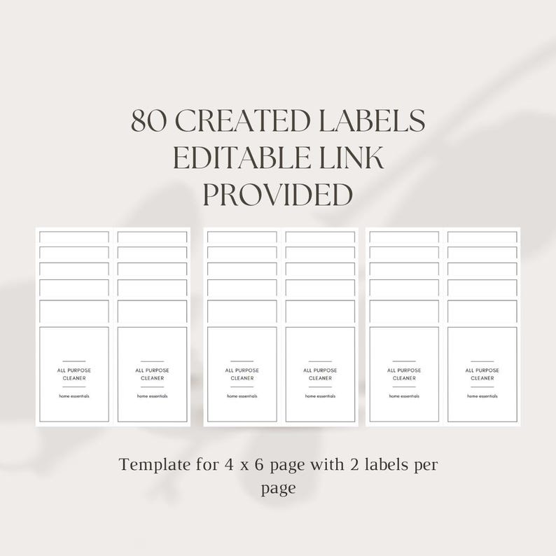 80 Editable Kitchen, Bath & Laundry Labels | Printable PDF | Canva ...