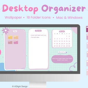 2024 Colourful Desktop Organizer Calendar, Monthly & Weekly Desktop ...