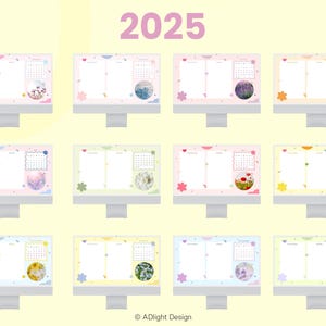 2025 Calendar Desktop Organizer With Bonus 2 Wallpapers,digital Art ...