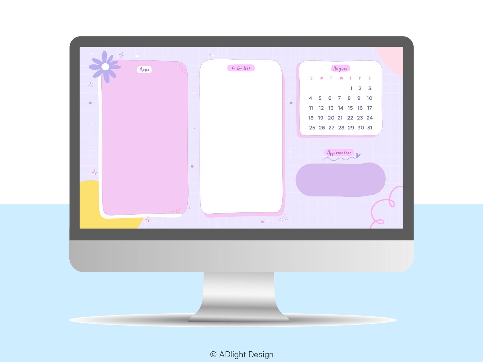 2024 Colourful Desktop Organizer Calendar, Monthly & Weekly Desktop ...