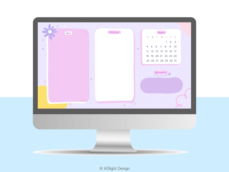 2024 Colourful Desktop Organizer Calendar, Monthly & Weekly Desktop ...