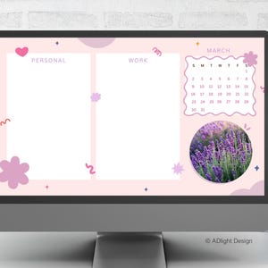 2025 Calendar Desktop Organizer With Bonus 2 Wallpapers,digital Art ...