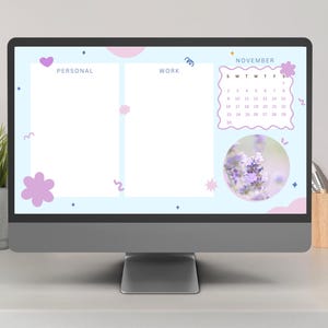 2025 Calendar Desktop Organizer With Bonus 2 Wallpapers,digital Art ...