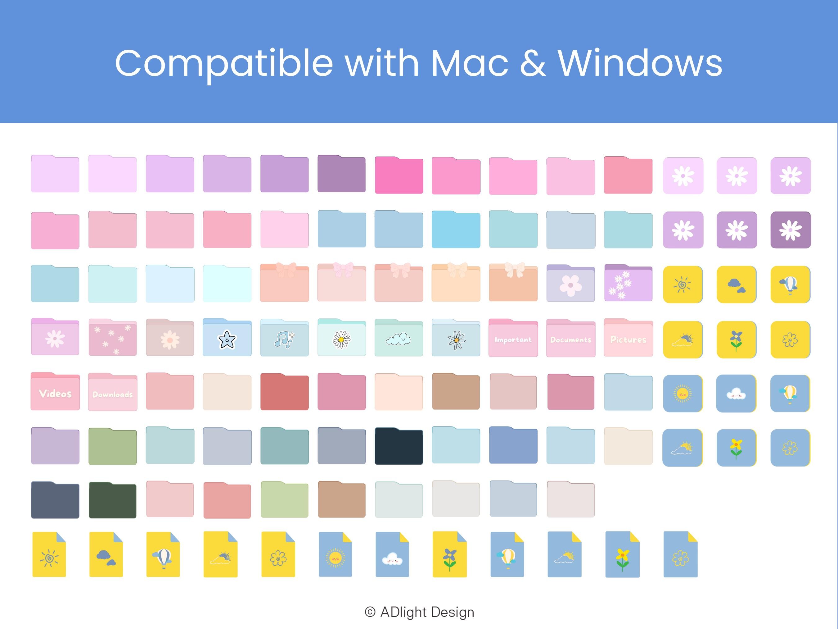 106 Folder Icons Bundle for Desktop Organizer, Computer Icons ...