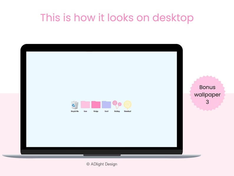 15 Lollipop Folder Icons for Mac & PC , Aesthetic Desktop Organization ...