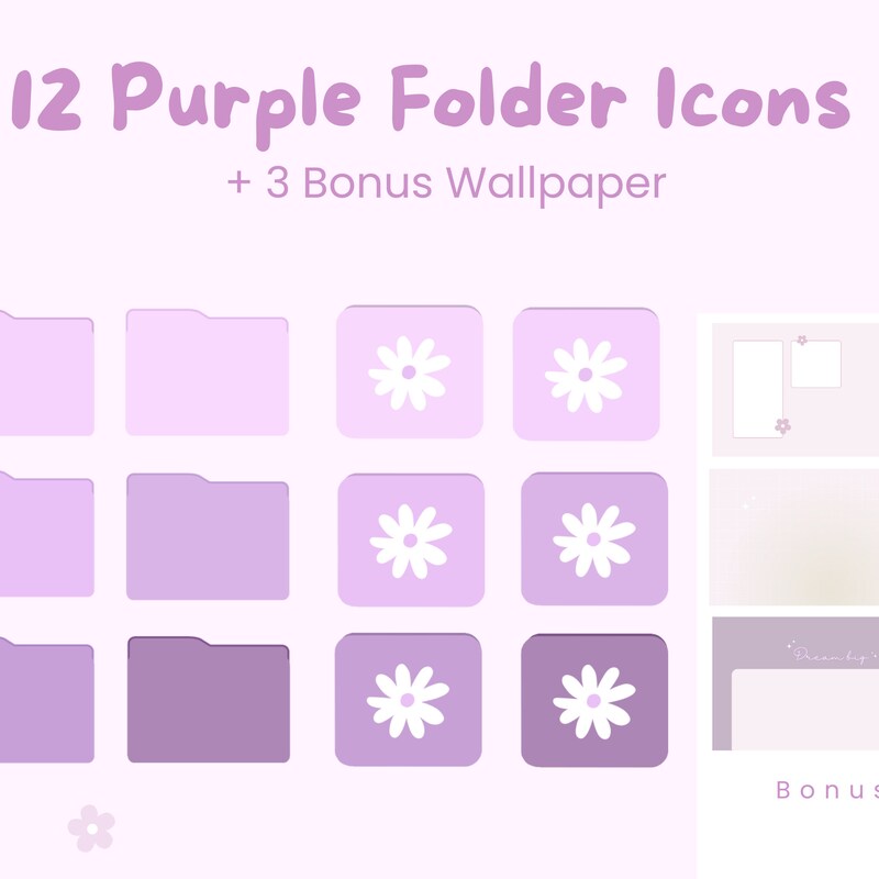 Purple Icons - Etsy