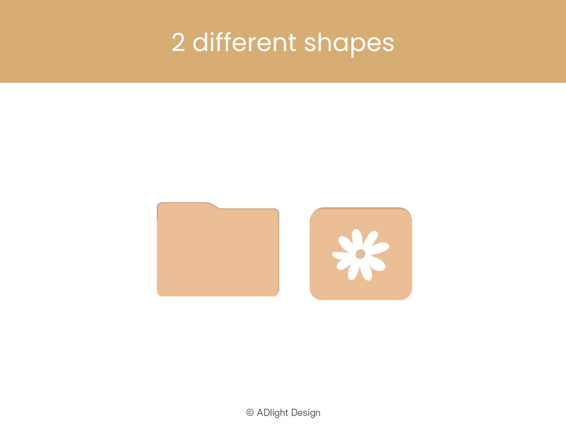 Brown Folder Icons for Mac & PC: Desktop Organizer (digital Download ...