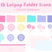 15 Lollipop Folder Icons for Mac & PC, Digital Download, Custom Icon ...
