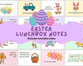 Printable Lunch Box Notes for Kids, Cute Animal Lunch Notes Printable ...