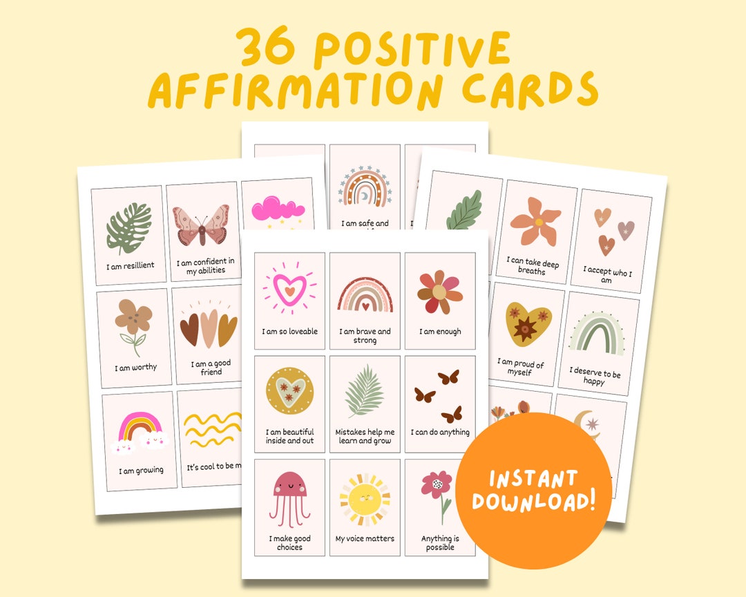 Printable Empowerment Cards for Kids to Boost Confidence and Mental ...