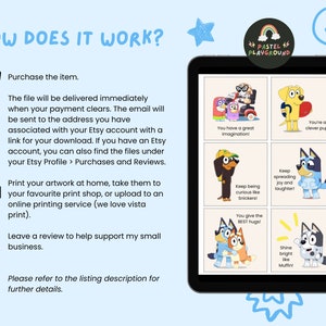 Bluey Lunchbox Notes for Kids Back to School Printable Lunch Notes ...