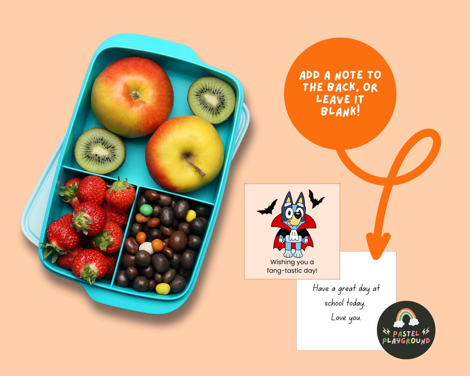 Bluey Halloween Lunchbox Notes for Kids Back to School Printable Lunch ...