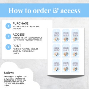 Bluey Themed Thank You Tags for Birthday Party, Bingo Party Favor Tags ...