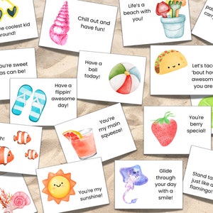 Summer Lunchbox Notes, Lunch Box Notes Printable, Lunch Notes for Kids ...