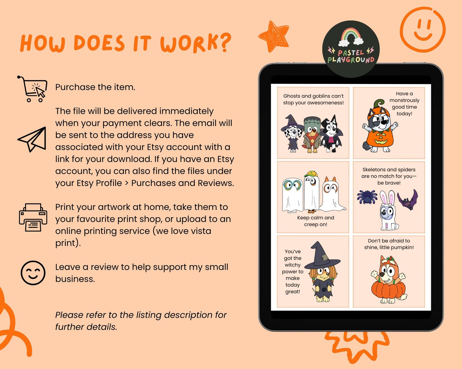 Bluey Halloween Lunchbox Notes for Kids Back to School Printable Lunch ...