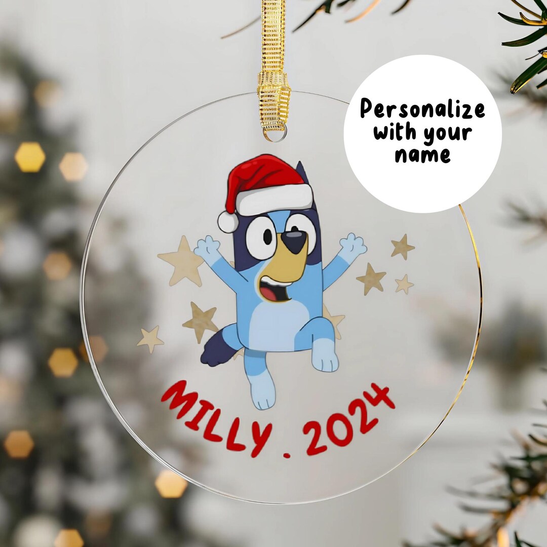 Personalized Bluey Christmas Ornament Unique Holiday Keepsake for Kids ...