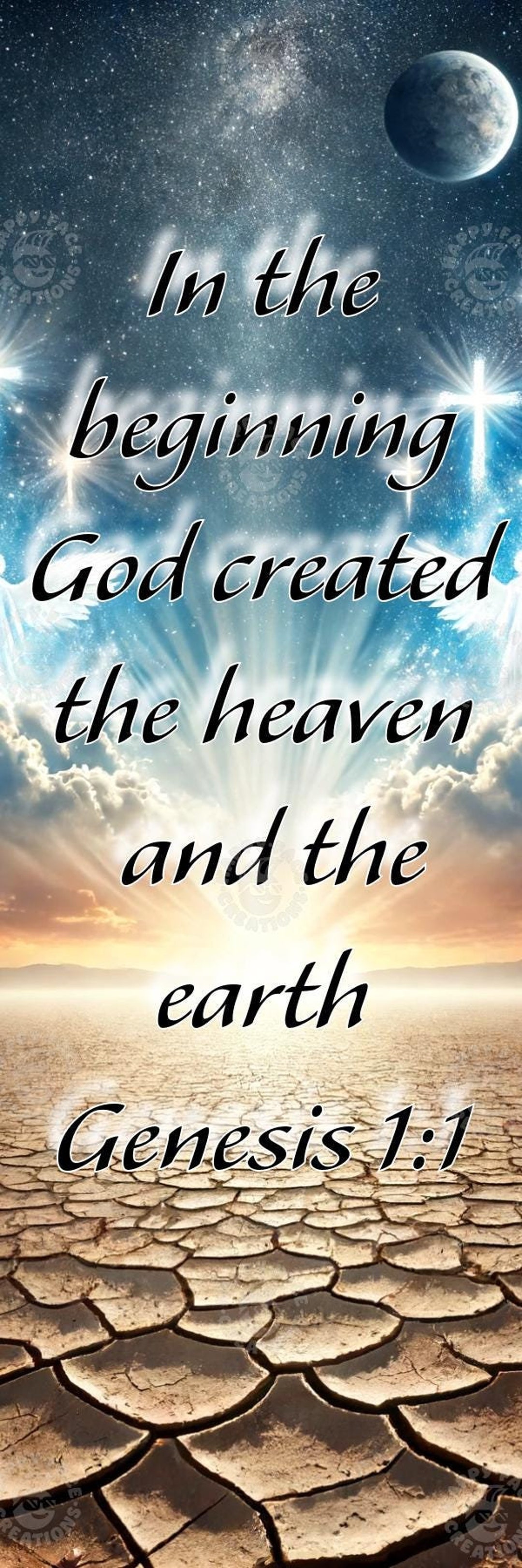 Genesis Spiritual Christian Bookmark - Etsy