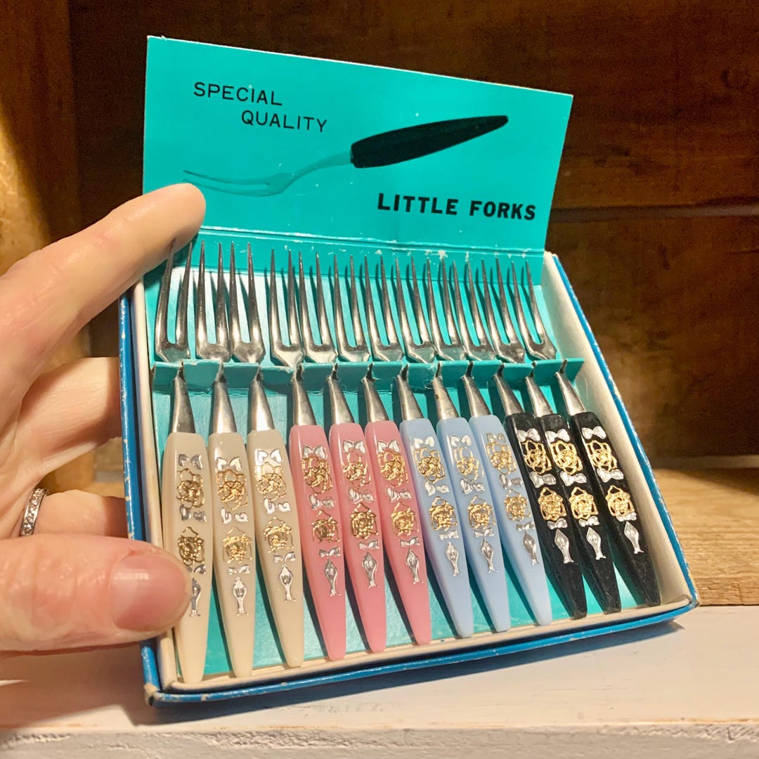 Set of Vintage Small Forks in Original Box, Perfect for Entertaining ...