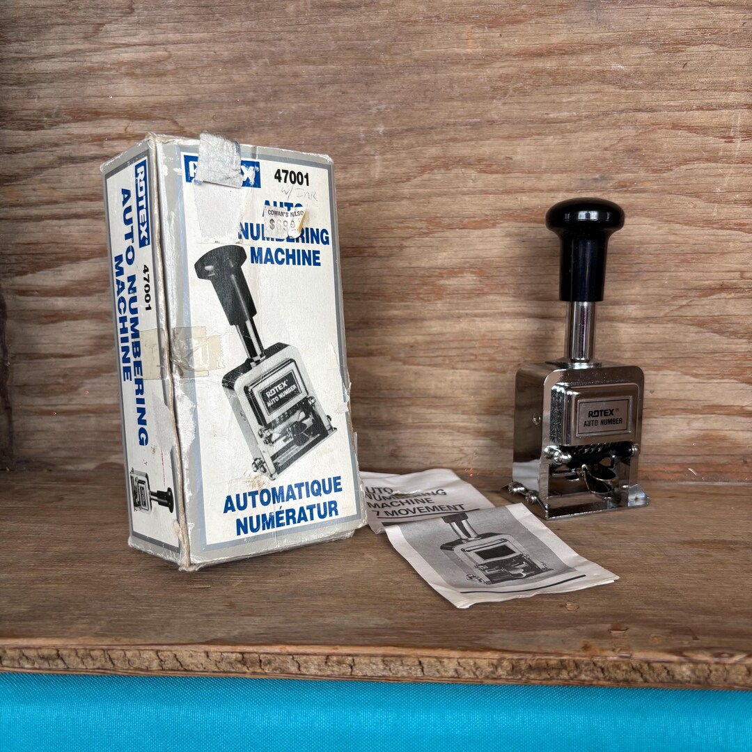 Rotex Auto Numbering Machine/stamper in Original Box With Instructions ...