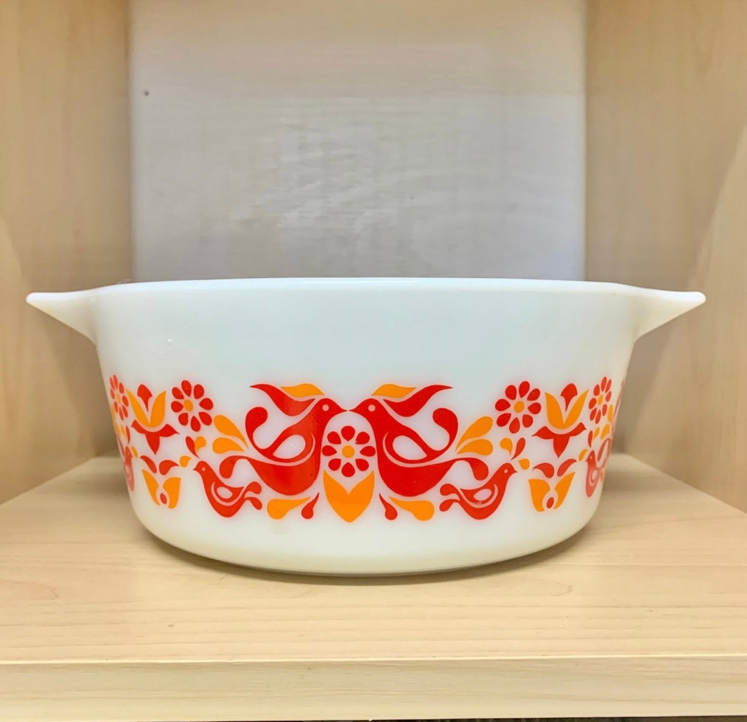 Pristine! Vintage Pyrex Friendship Pattern 475B - 2.5 L Casserole ...
