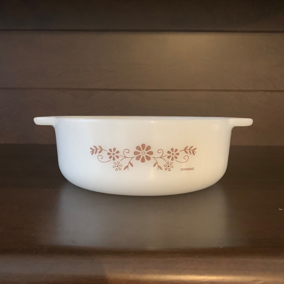 Vintage 1960s Dynaware Termocrisa Milk Glass Casserole Dish 21. No ...