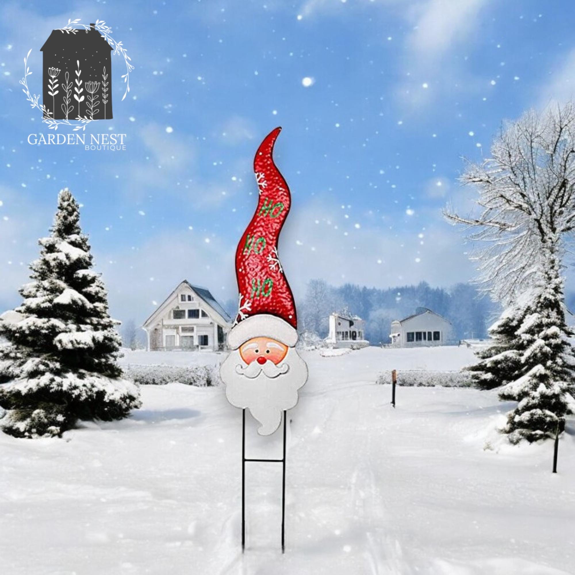 Santa Claus Garden Stakes, Christmas Garden Stakes, Plastic Art, Yard ...