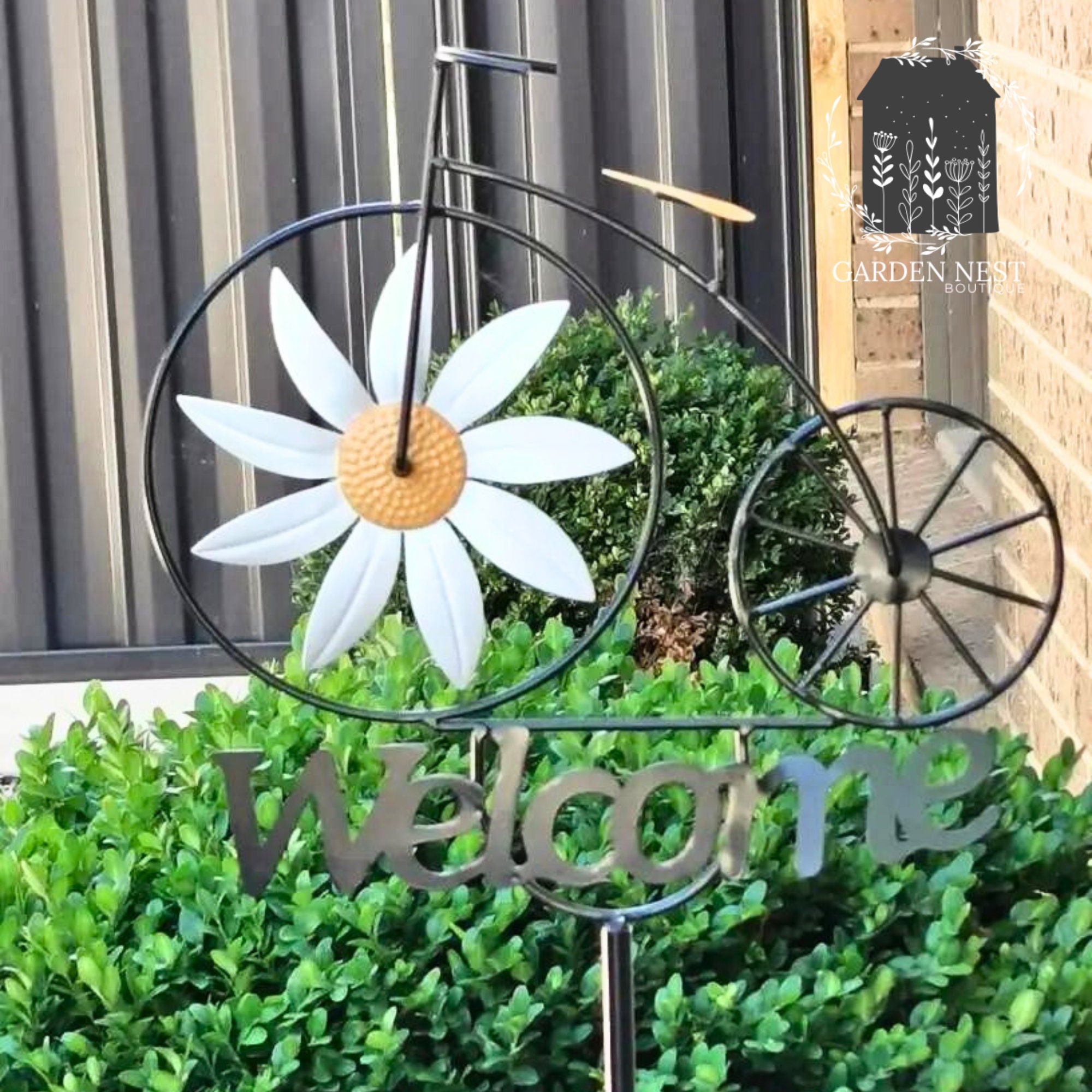 Welcome Garden Sign, Metal Garden Sign, Metal Art, Yard Decoration ...