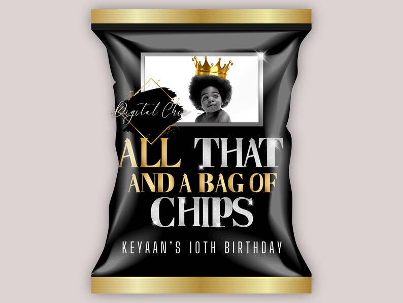 All That and A Bag of Chips - Custom Hip Hop Chip Bag - 90s Party ...