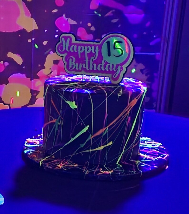 Neon Cake Topper - Etsy