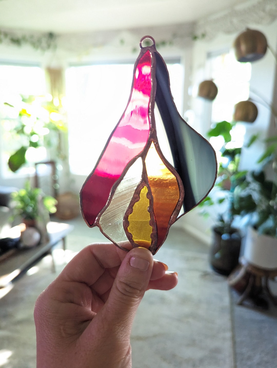 Beautiful Handmade Stained Glass Yoni Suncatcher Hanging One Etsy