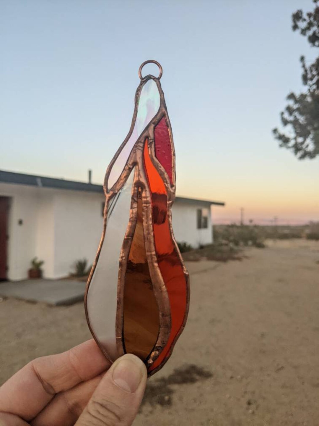 Feminine Tan/red Yoni Stained Glass Suncatcher Hanging One of a Kind ...