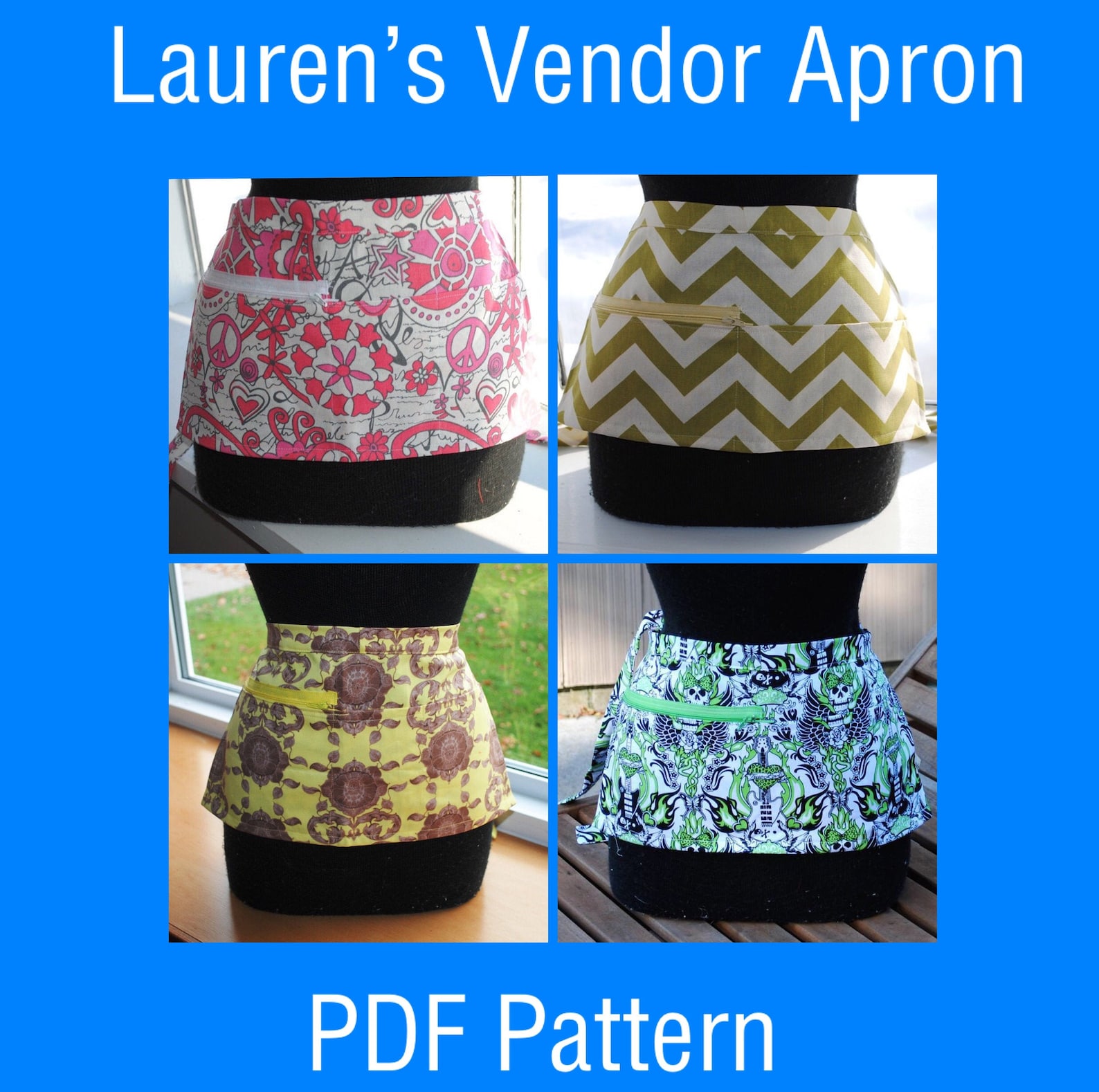 PDF Pattern Server Apron Vendor Apron Sewing Tutorial - Etsy Canada
