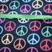 Zipper Server/vendor Apron, 3 Pockets, Rainbow Peace Signs - Etsy