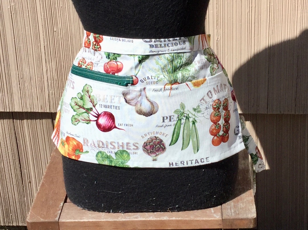 Zipper Vendor/server Apron, Vegetables Cotton Twill, 3 Pockets - Etsy