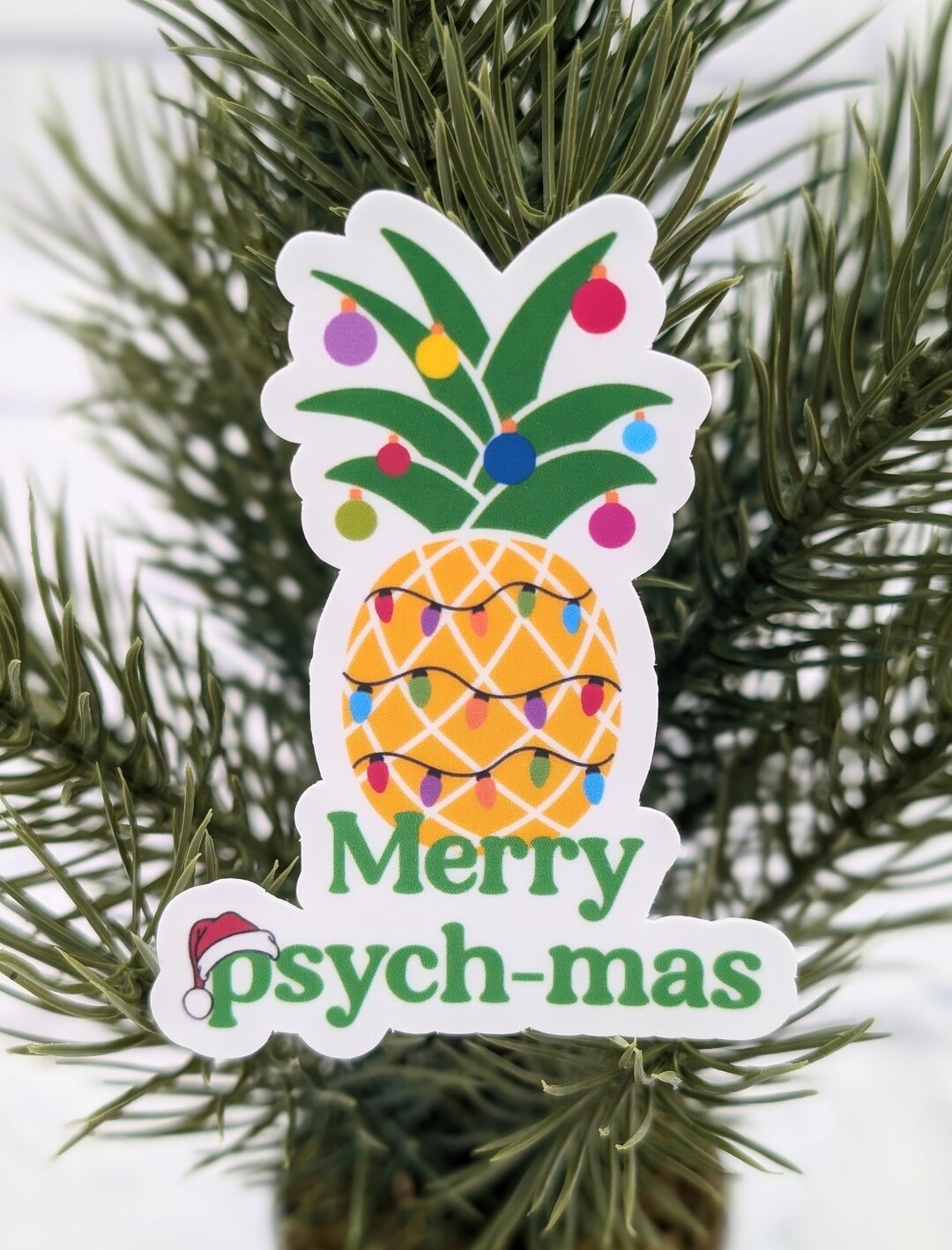 Psych Inspired Christmas Sticker, Shawn Sticker, Gus Sticker, Merry ...