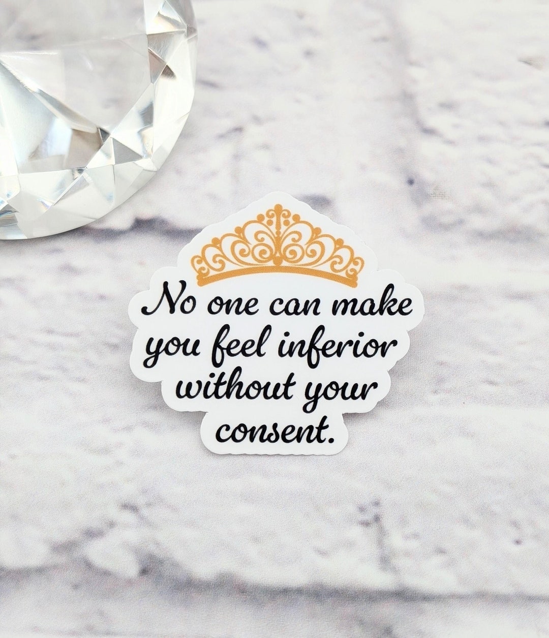 A Diary of a Princess Sticker, Princess Tiara Sticker, Quote Sticker - Etsy